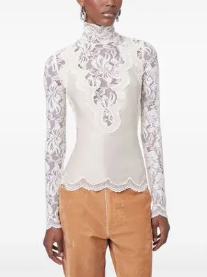 Rabanne Long-sleeve Lace Top