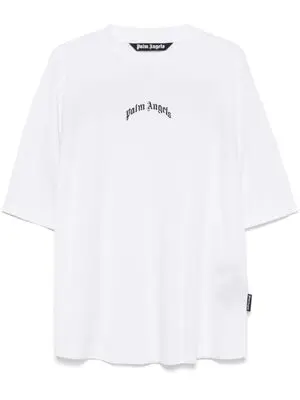 Palm Angels Curved-logo T-shirt - White