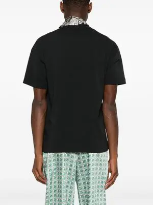 Palm Angels Curved-logo T-shirt - Black
