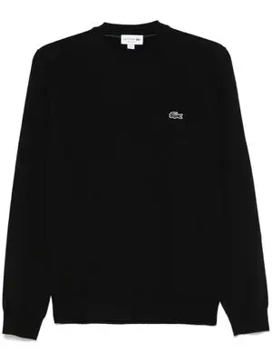 Lacoste Crocodile-patch Sweater - Black