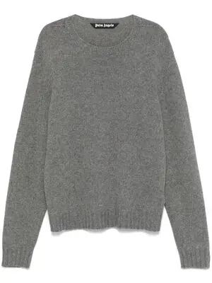 Palm Angels Curved-logo Sweater - Grey