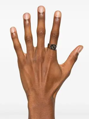 Off-White Enamel Arrow Ring