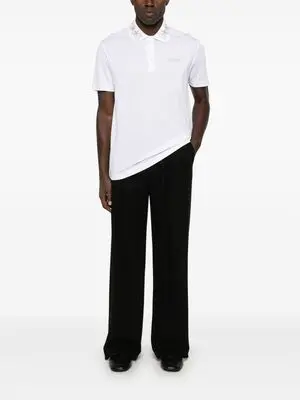 Versace Logo-embroidered Polo Shirt