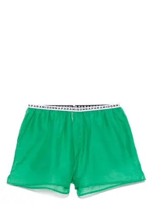 PARAMIDONNA Silk Beach Shorts - Green