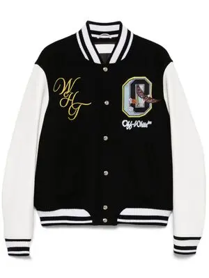Off-white Embellished Jackets For Men