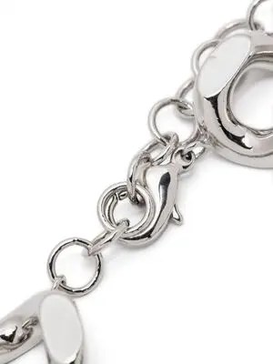 Off-White Enamel Arrow Bracelet - Silver