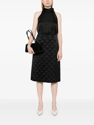 Theory Textured-satin Halter Top
