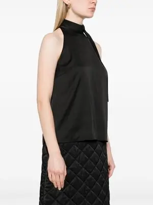 Theory Textured-satin Halter Top