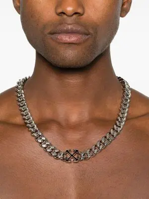 Off-White Arrow Chain Necklace - Silver