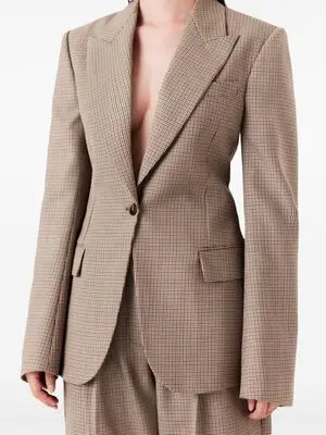 Stella McCartney Checkered Blazer - Brown