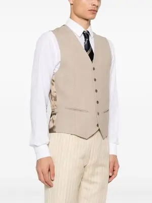 FURSAC Mélange-effect Virgin Wool Waistcoat