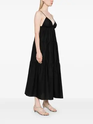 Matteau Tiered A-line Dress - Black