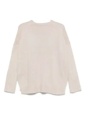 Dkny Varsity-logo Sweater - Neutrals