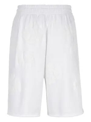 DENIM TEARS Mono Cotton Wreath-print Shorts - White