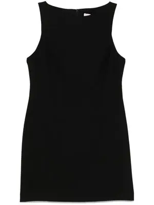 matteau crepe mini shift dress Matteau Crepe Mini Shift Dress in Black