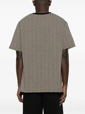 Balmain Pb Labyrinth Jacquard T-shirt - Neutrals