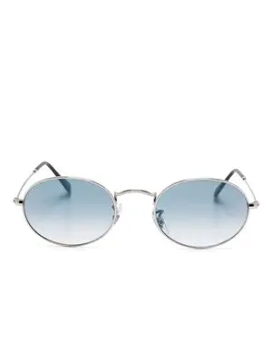 Ray-ban Oval Frame Sunglasses - Silver
