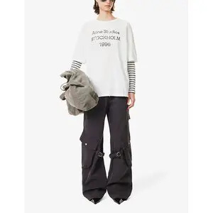 Acne Studios Logo-pattern Cotton-jersey T-shirt