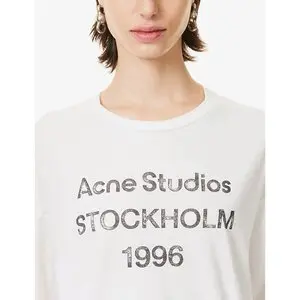 Acne Studios Logo-pattern Cotton-jersey T-shirt