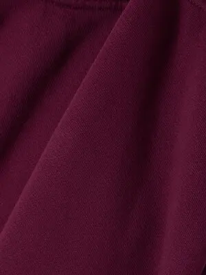 LES TIEN Cotton-jersey Flared Track Pants - Burgundy