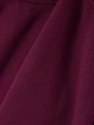 LES TIEN Cotton-jersey Flared Track Pants - Burgundy