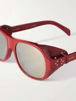 Celine Aviator-style Sunglasses - Red