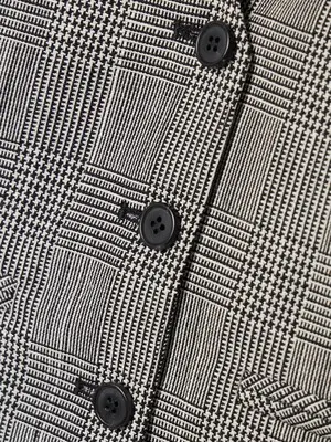 Wardrobe.NYC Paneled Prince Of Wales Checked Wool Vest - Gray
