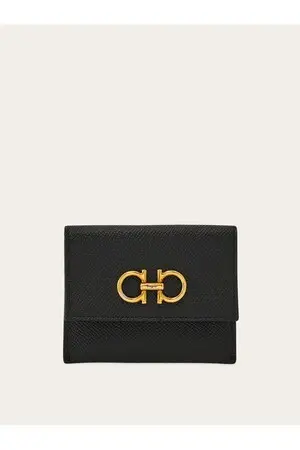 FERRAGAMO Gancini Credit Card Holder - Black