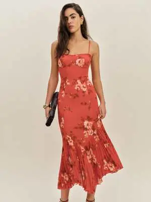 REFORMATION Petites Aiko Dress - Orange