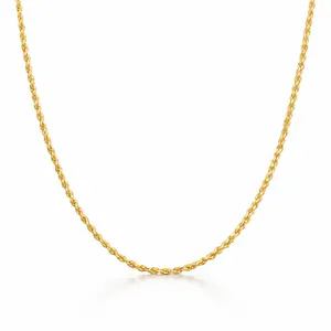 DONATELLO GIAN Name' Diamond Cut Rope Chain Necklace - Gold