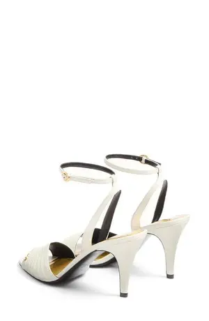 Valentino Garavani Ladycrush Ankle Strap Sandal - Ivory