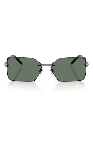 Tiffany & Co. 59mm Rectangular Sunglasses - Gunmetal