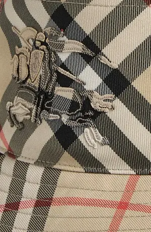 Burberry Ekd Check Twill Bucket Hat