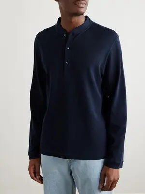Brunello Cucinelli Cotton And Silk-blend Henley T-shirt