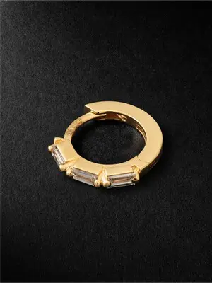 SUZANNE KALAN 18-karat And Diamond Single Hoop Earring - Gold