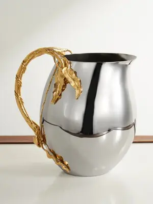 L'Objet Fern Stainless Steel And Gold-plated Pitcher - Silver