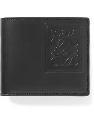 Loewe Logo-embossed Leather Billfold Wallet - Black