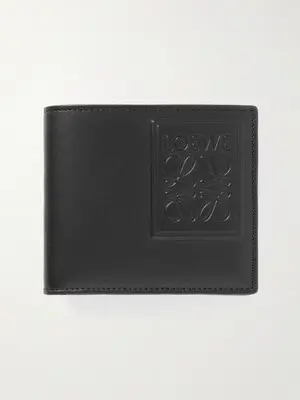 Loewe Logo-embossed Leather Billfold Wallet - Black