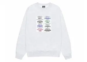 StÜssy Codes Crew - Ash Heather