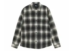 StÜssy Rocco Flannel Plaid Shirt - Grey