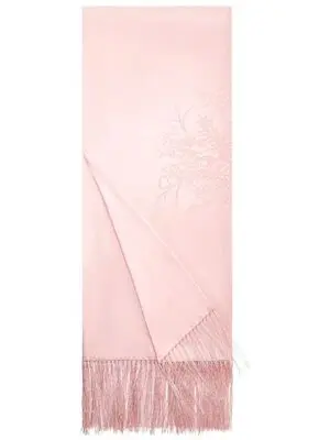 Shanghai Tang Jacquard Silk Scarf - Pink