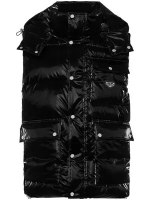 Philipp Plein Puffer Gilet - Black