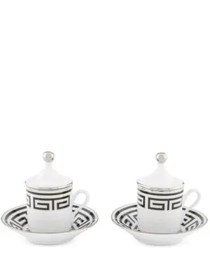 GINORI 1735 Labirinto Coffee Set - Black