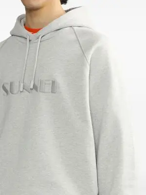 Sunnei Logo-embroidered Hoodie - Grey