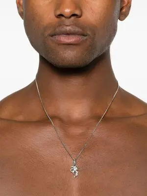 Palm Angels Tone Logo Charm Necklace