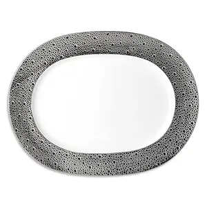 Bernardaud Ecume Platinum Oval Platter - No Color