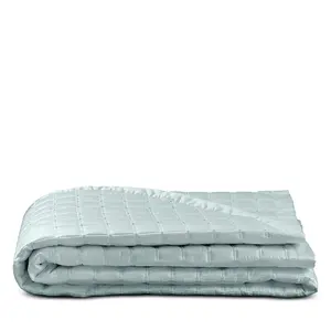 DEA LUXURY LINENS Dea Palm Beach Minerva Coverlet, Queen Foggy Dew