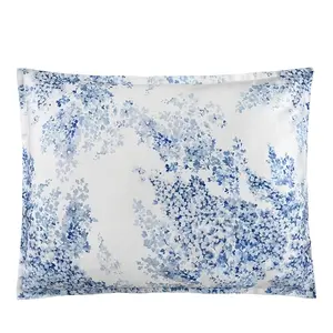 DEA LUXURY LINENS Dea Palm Beach Glicine Floral Print Standard Sham - Iceblue