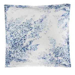 DEA LUXURY LINENS Dea Palm Beach Glicine Floral Print Euro Sham - Iceblue