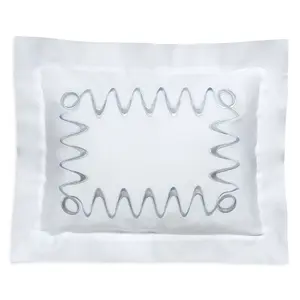 DEA ITALIAN LINENS Dea Palm Beach Tc Pelago Embroidery King Sham - Ivory/ivory